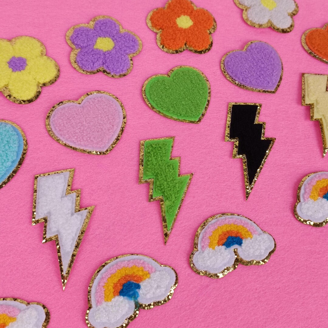 Iron Chenille Patch, Mood Weather Chenille Patch, Iron on Patch, Gold ...