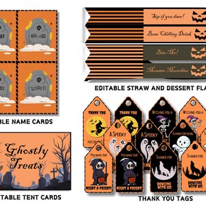 Halloween Party Pack Printables Invitation Toppers Labels Banners ...