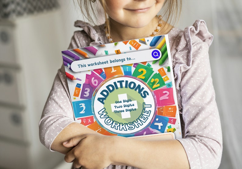 Addition Worksheet Printable One-digit, Two-digit, Three-digit ...