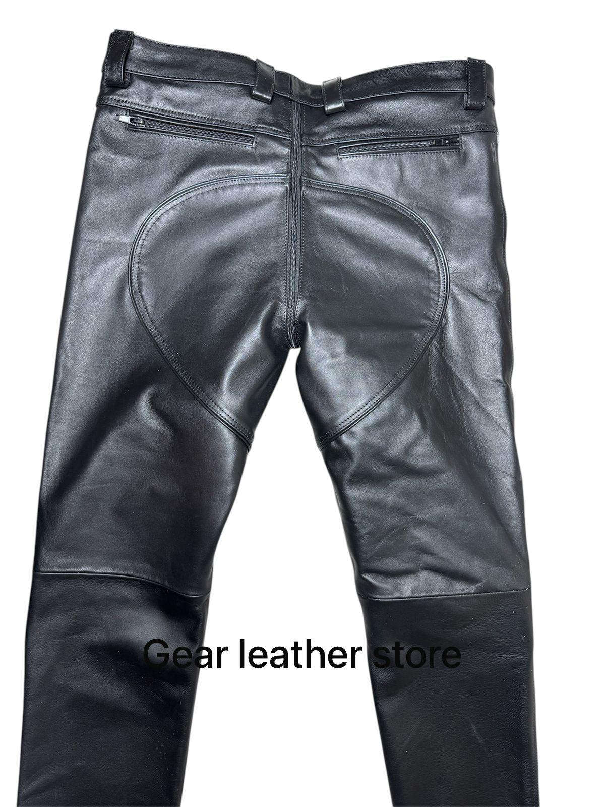 Genuine Black Leather Pants for Men | Custom Fit Biker Leather Trousers ...
