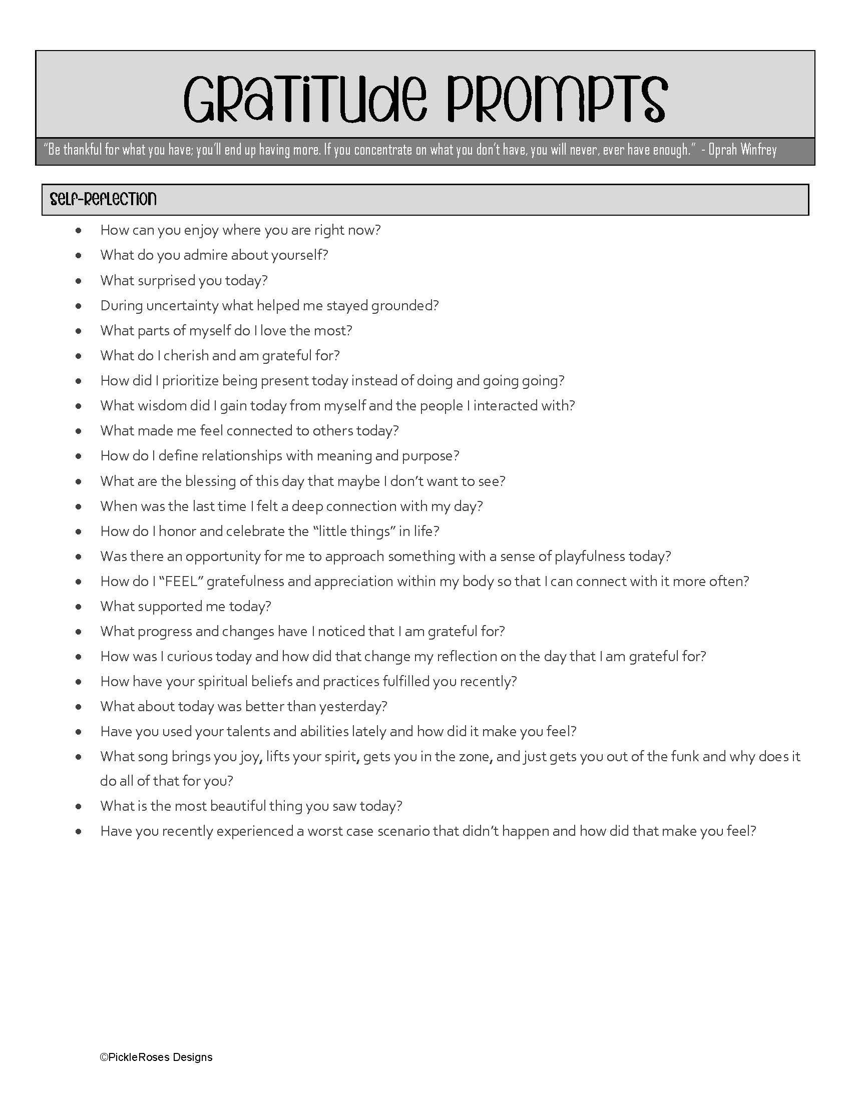 Printable Gratitude Journal: Daily Prompts, Weekly Reflection (digital ...