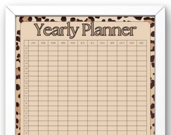 2025 Digital Download, 12-month Printable Calendar, Printable, Year at ...