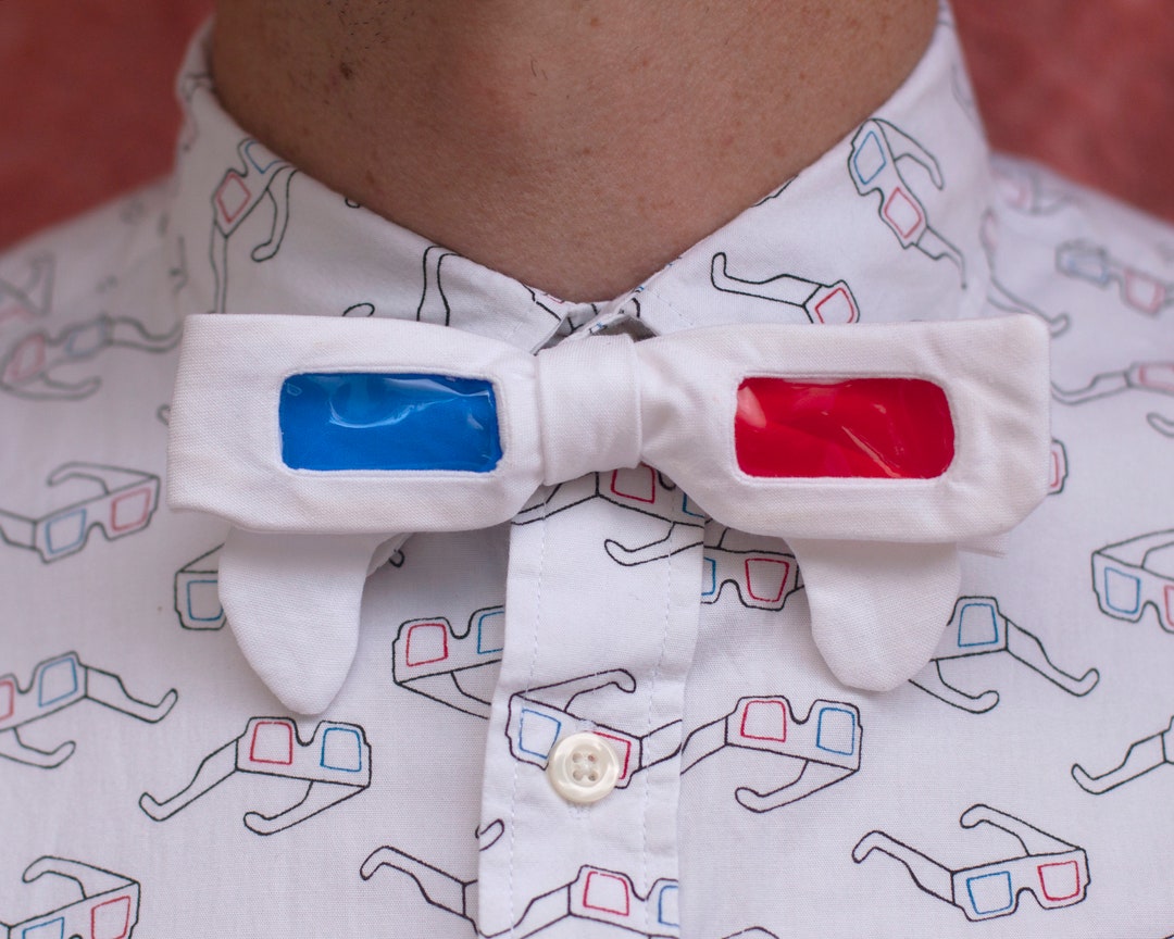 3d Glasses Bow Tie // Self Tie Bow Tie for Men & Women - Etsy