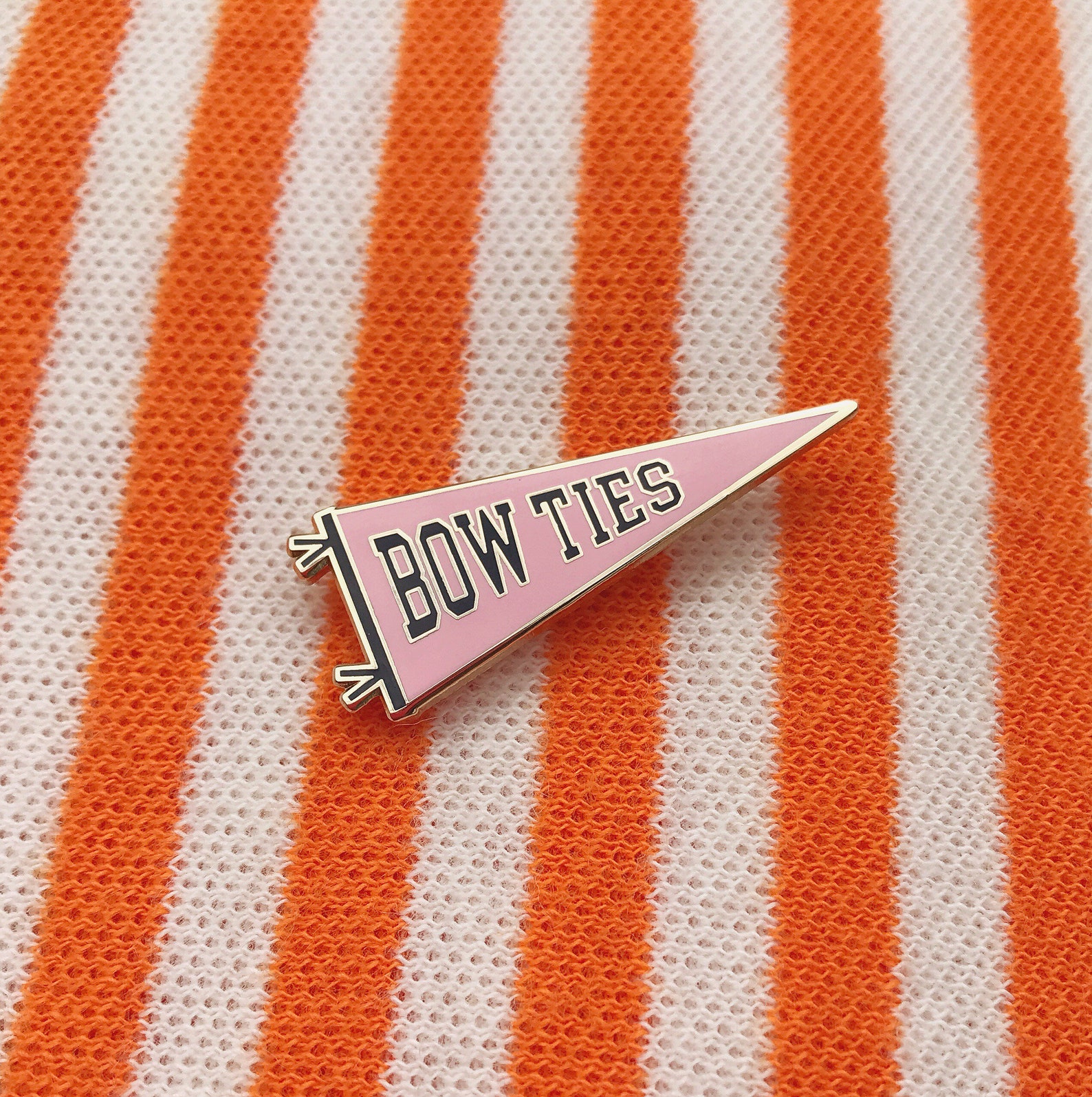 Bow Ties Pennant Enamel Pin // Bow Tie Flair // Pennant Enamel Pin - Etsy