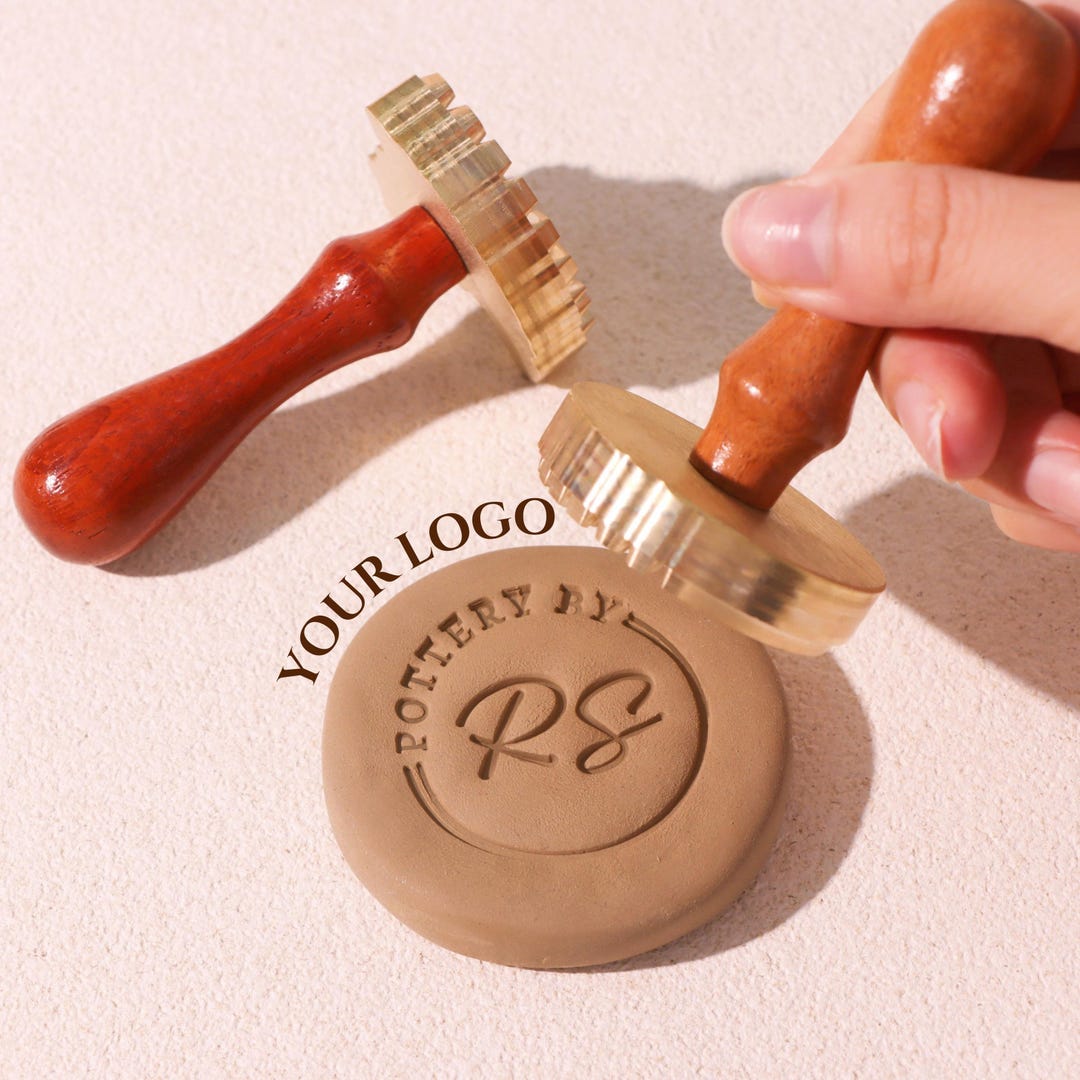 Custom Pottery Stamp - Clay Signature, Ceramic Stamp, Custom Letter ...