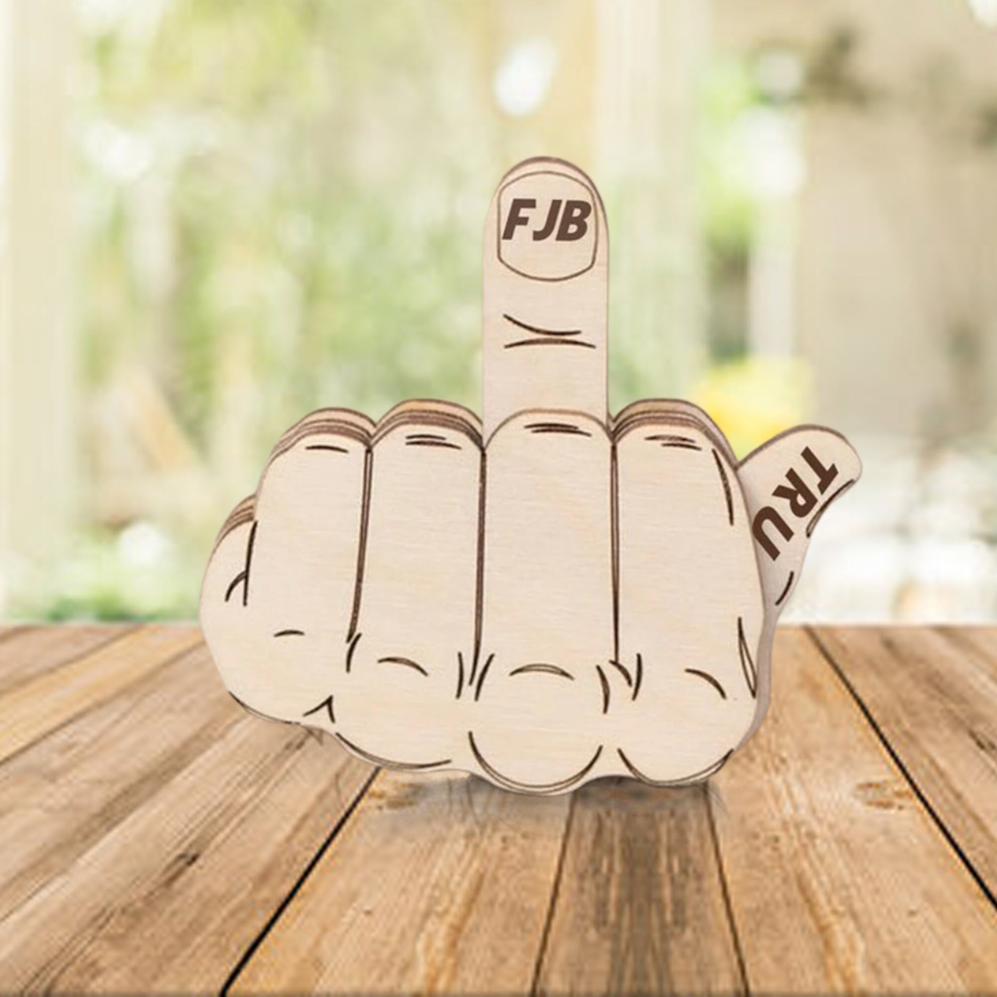 New Thumbs up and Middle Finger Trump & Biden, Home Decor, FJB, Trump ...