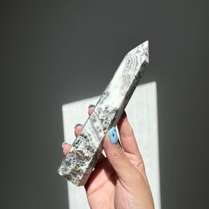 Banded Dendritic Orange Calcite Tower - Crystals - Gifts - Home Decor ...