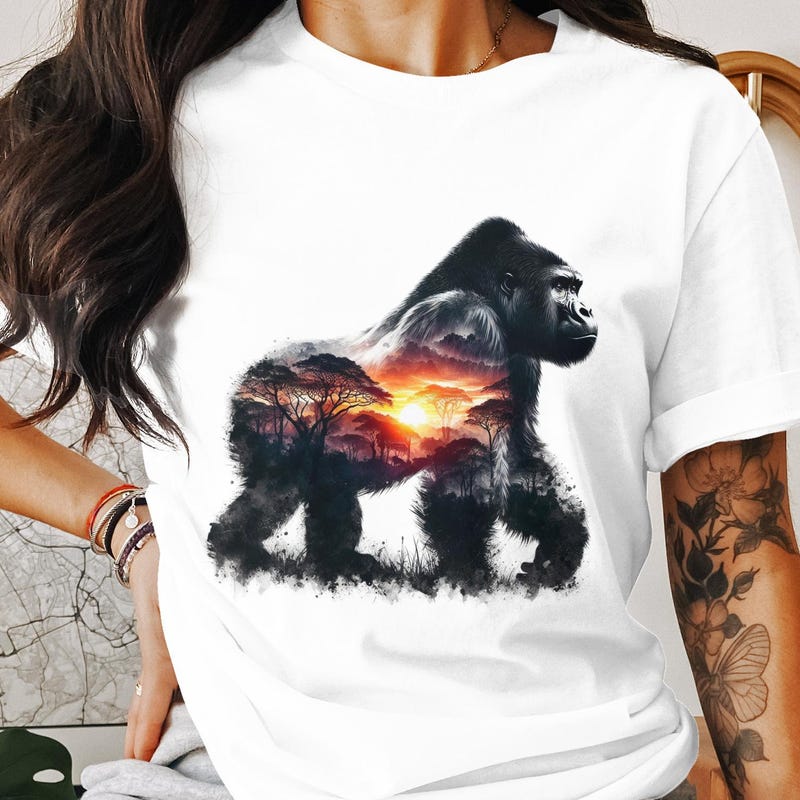 Gorilla T Shirt - Etsy