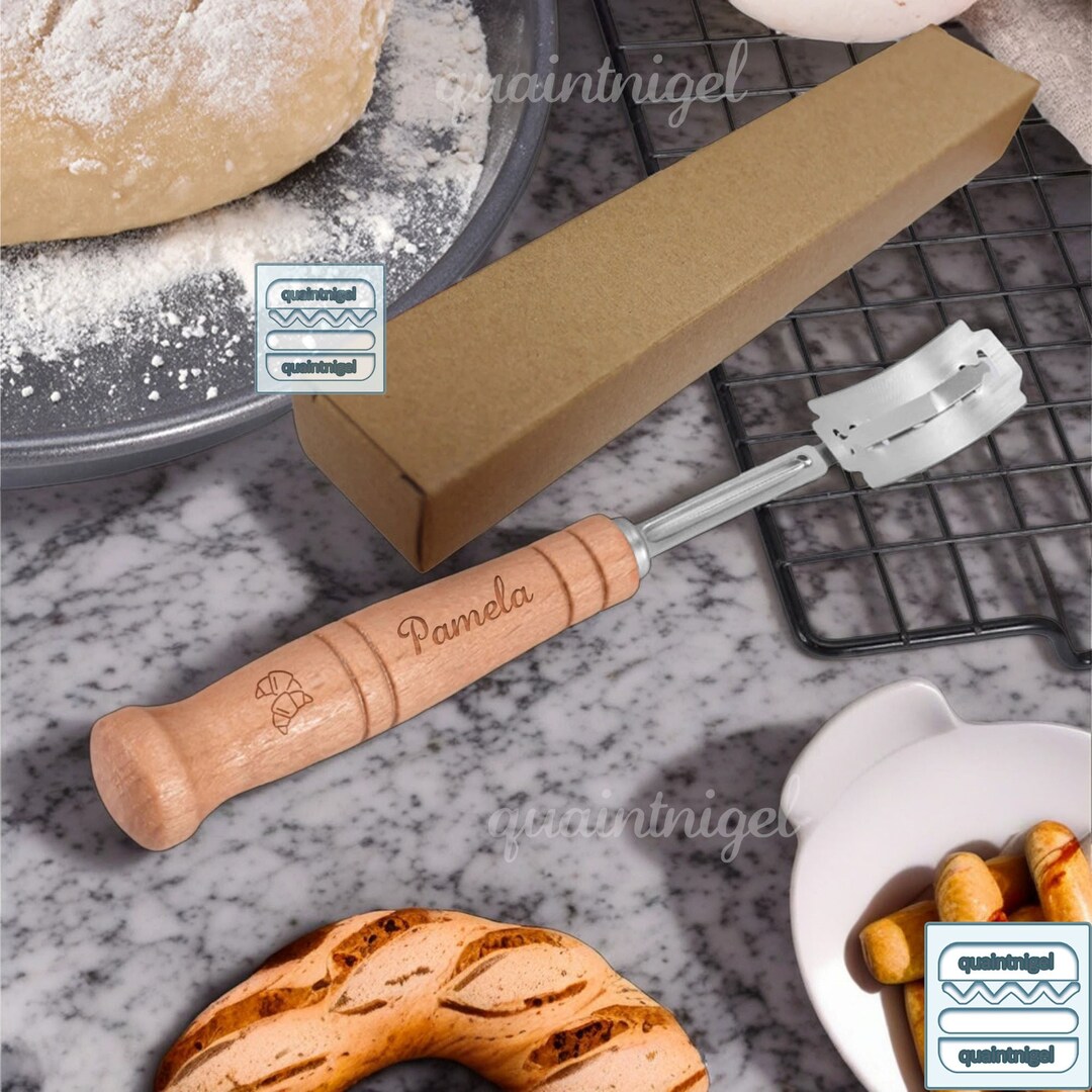 Custom Engraved Wood Bread Lame, UFO Bread Lame, Personalized Name Gift ...
