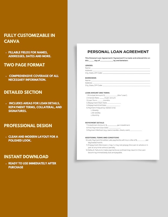 Collateral Loan Agreement Form