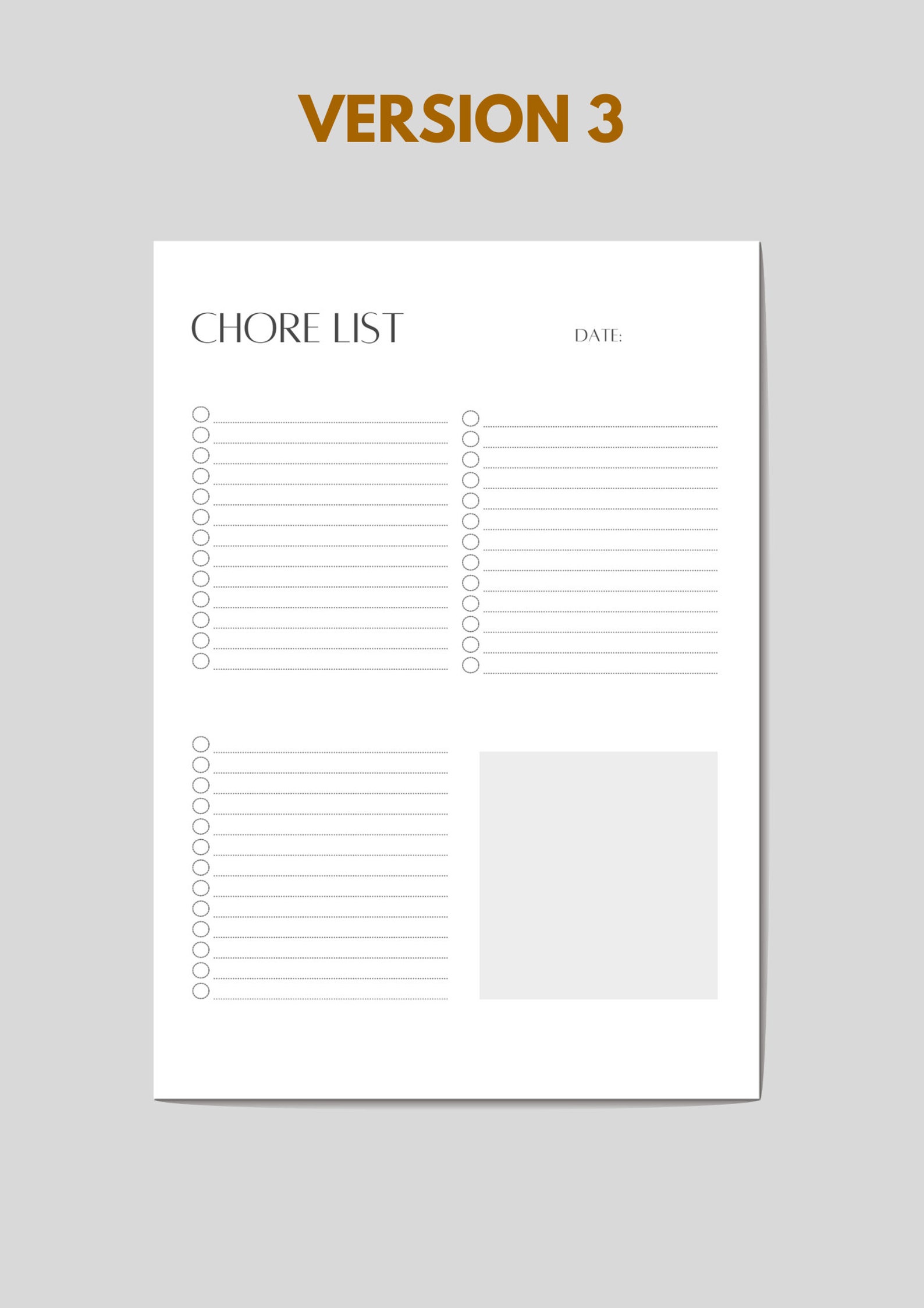 Chore List Template, Daily Task List Planner, to Do List Template ...