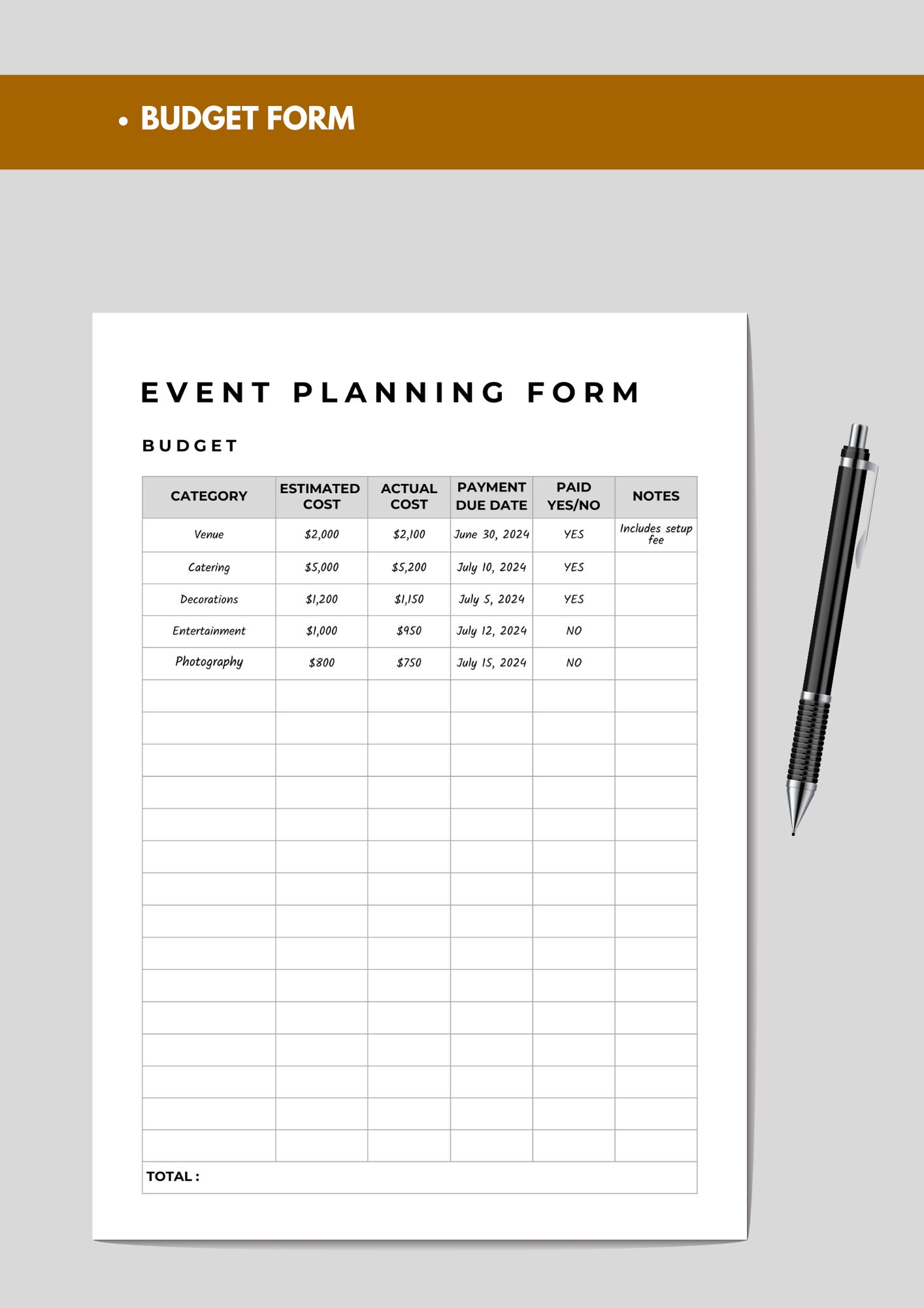 Event Planning Checklist Form, Party Planner, Birthday Planner, Wedding ...