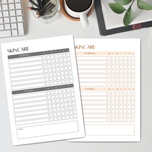 Skincare Routine Planner Template, Weekly Skincare Journal Checklist ...