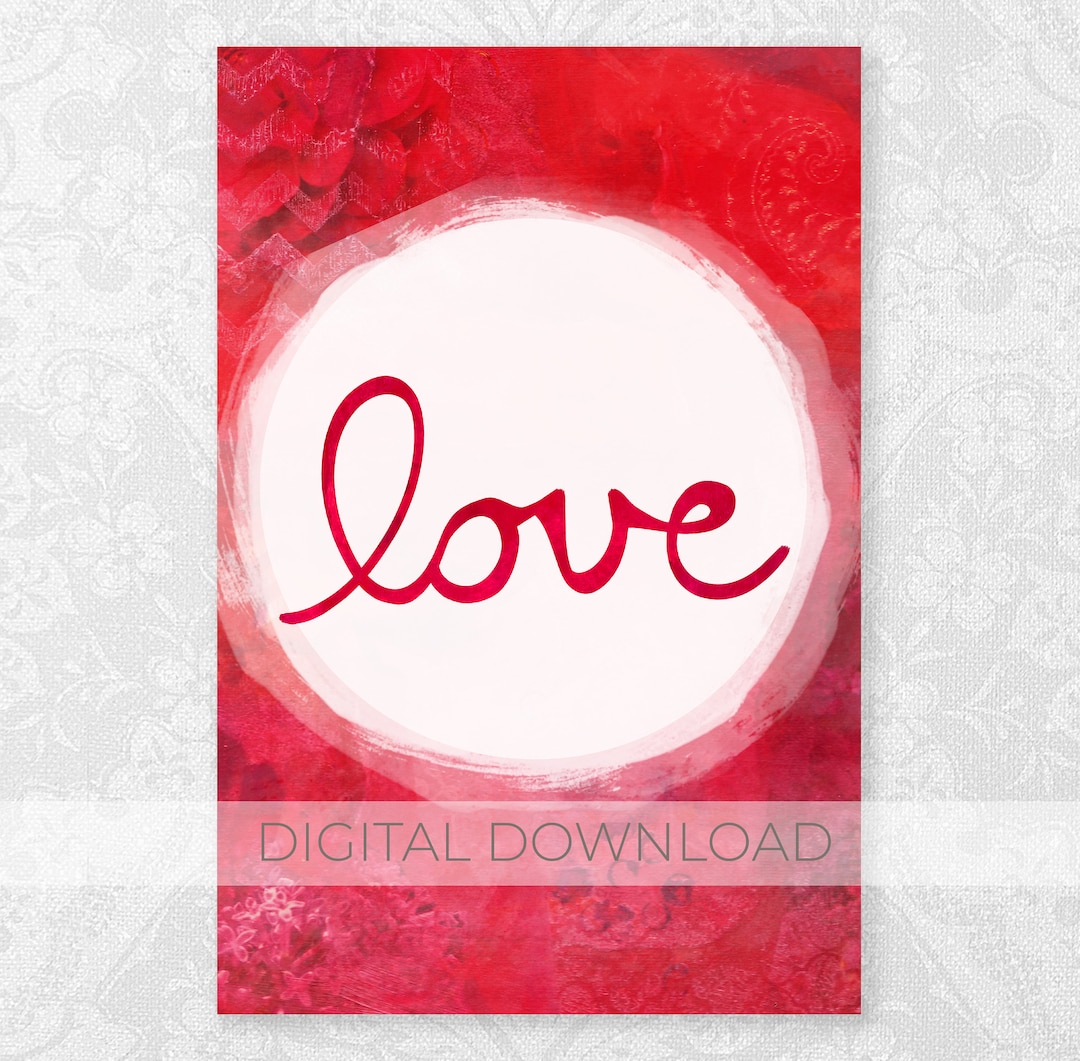 Digital Download Art "love" - Etsy