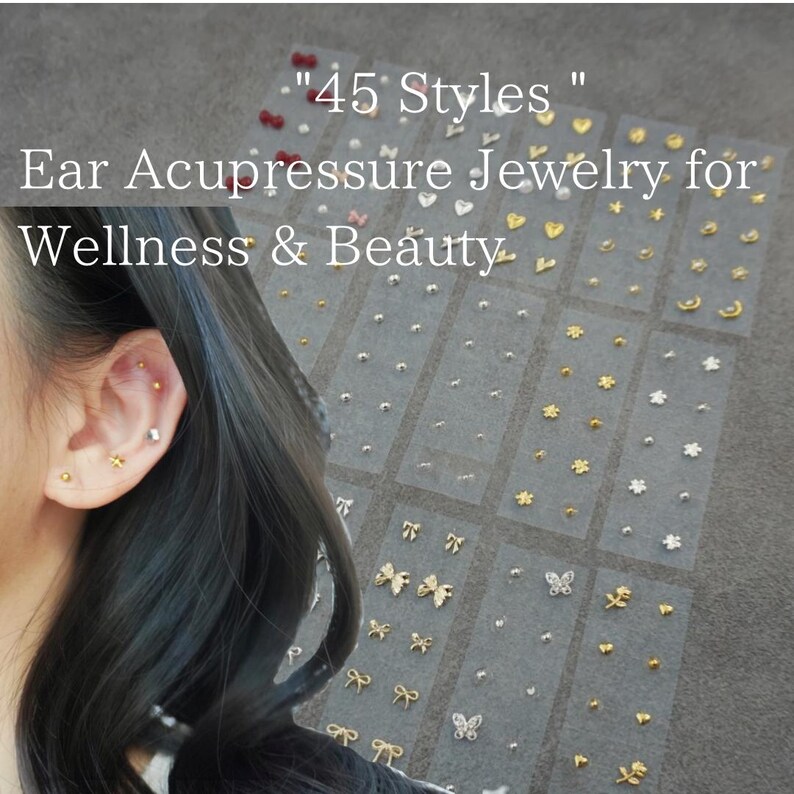 45Styles,EarAcupressureJewelry,EarSeeds,ear seeds,ear seedgems ...