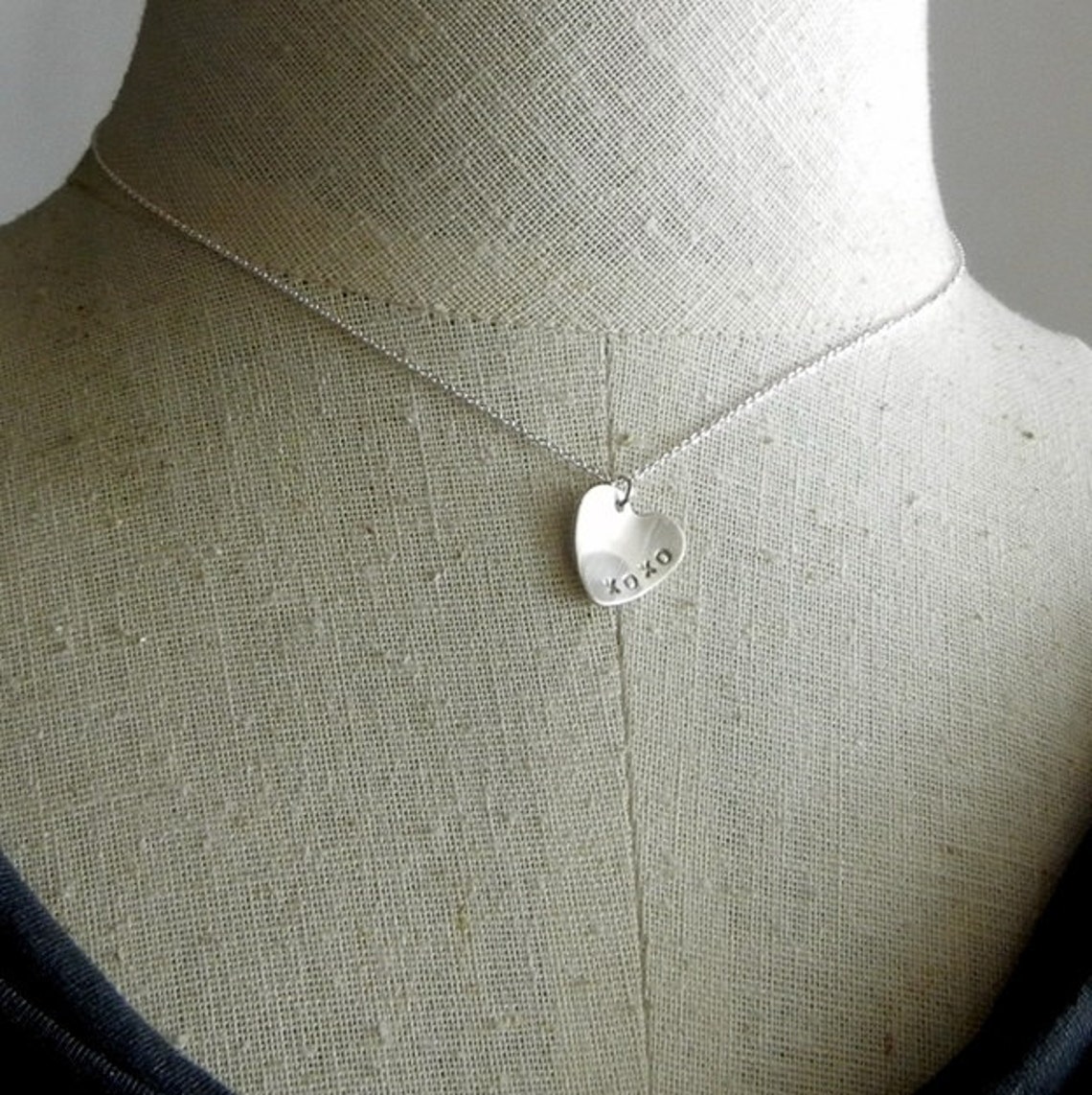 Custom Heart Necklace Personalized Heart Charm Custom | Etsy