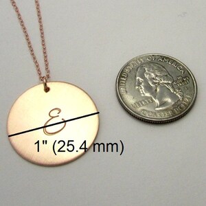 Rose Gold Initial Necklace 14K GF Rose Gold Letter Charm - Etsy