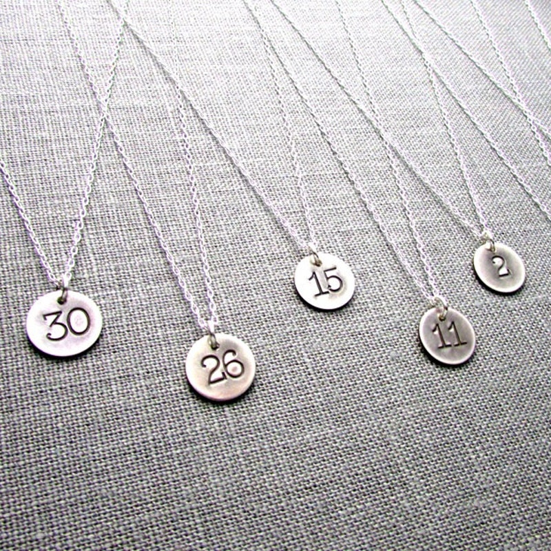 Number Necklace - Etsy
