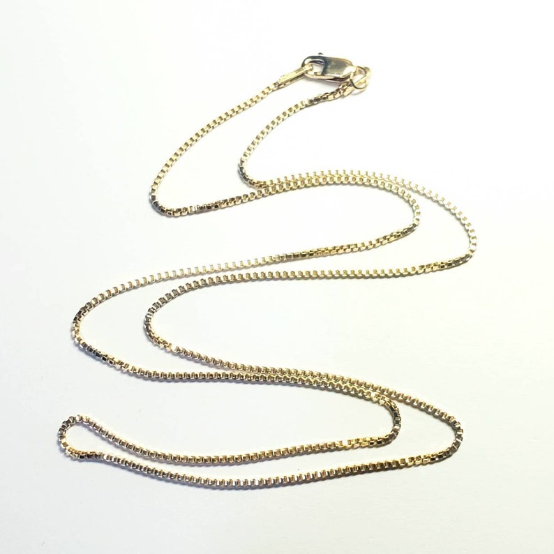 Gold Box Chain 14K Gold Filled Box Chain 1 MM 18 Inches/45 - Etsy