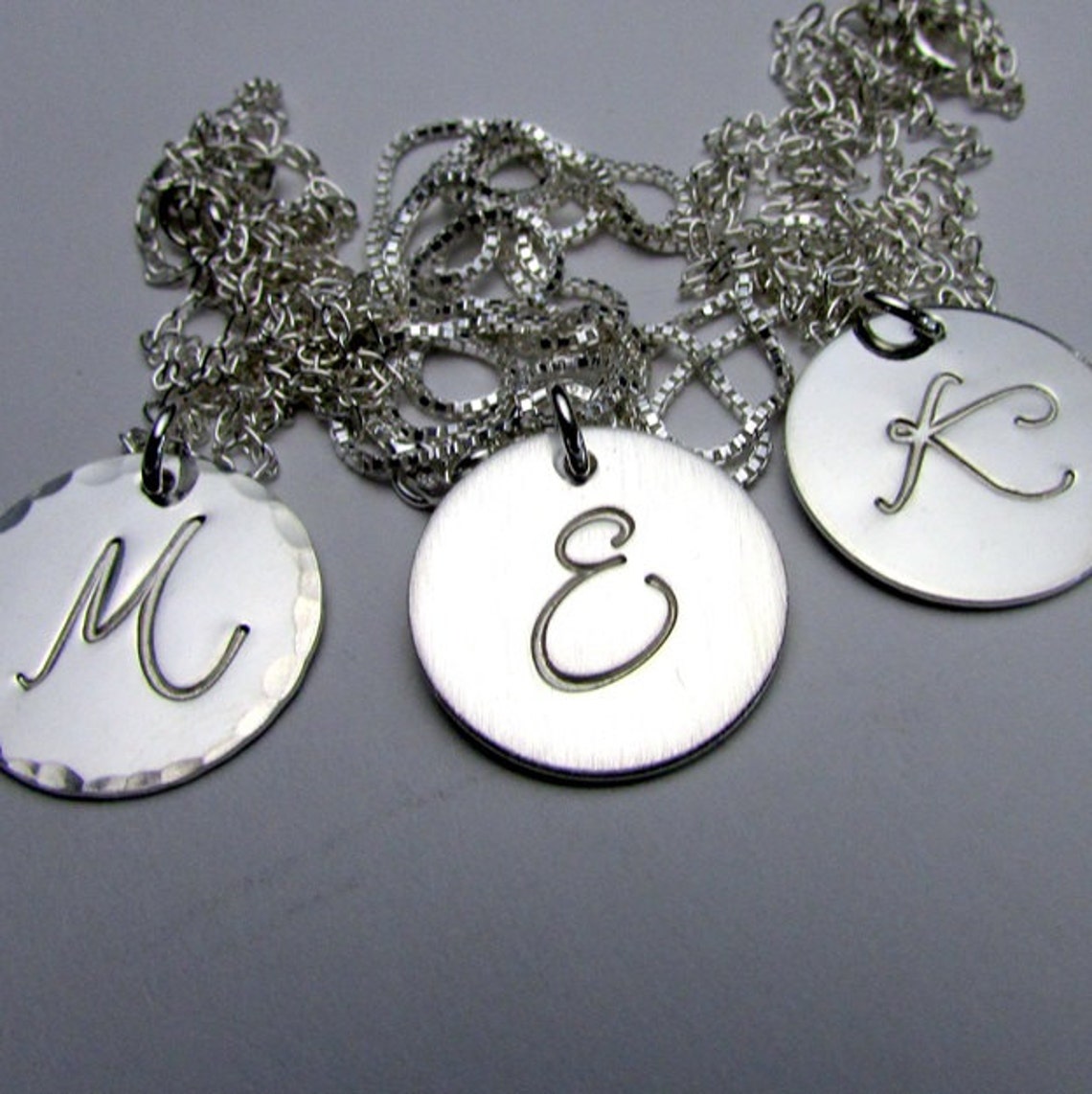 Silver Initial Necklace Sterling Silver .925 Letter | Etsy