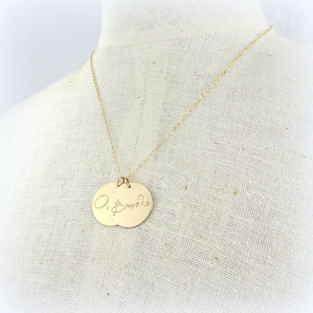 Gold Name Necklace Gold Initial Necklace Script Name - Etsy