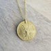 State of Bahrain Brass Palm Tree Coin Necklace, Ball Chain, Tropical ...