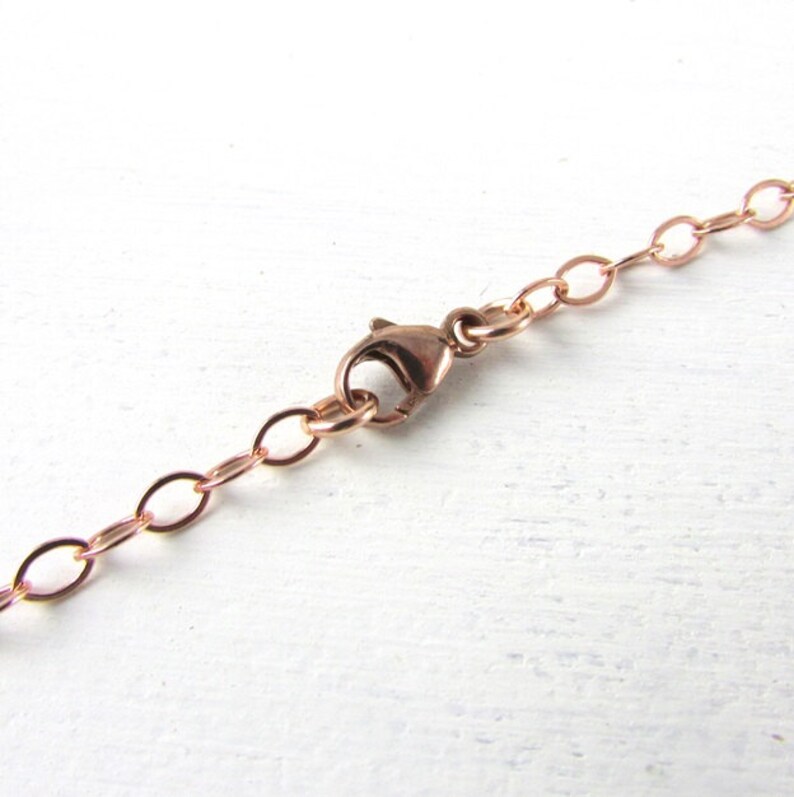 Rose Gold Chain | 14K Rose Gold Filled Cable Chain | 16, 18, 20, 24, 30 ...