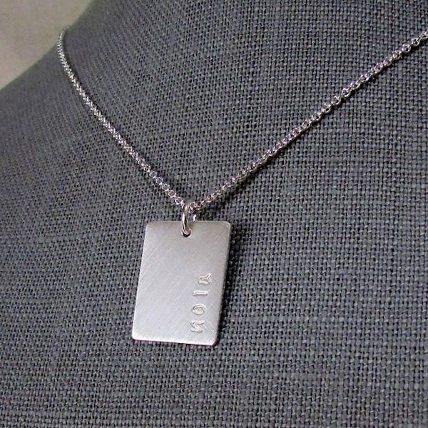 Silver Dog Tag - Etsy