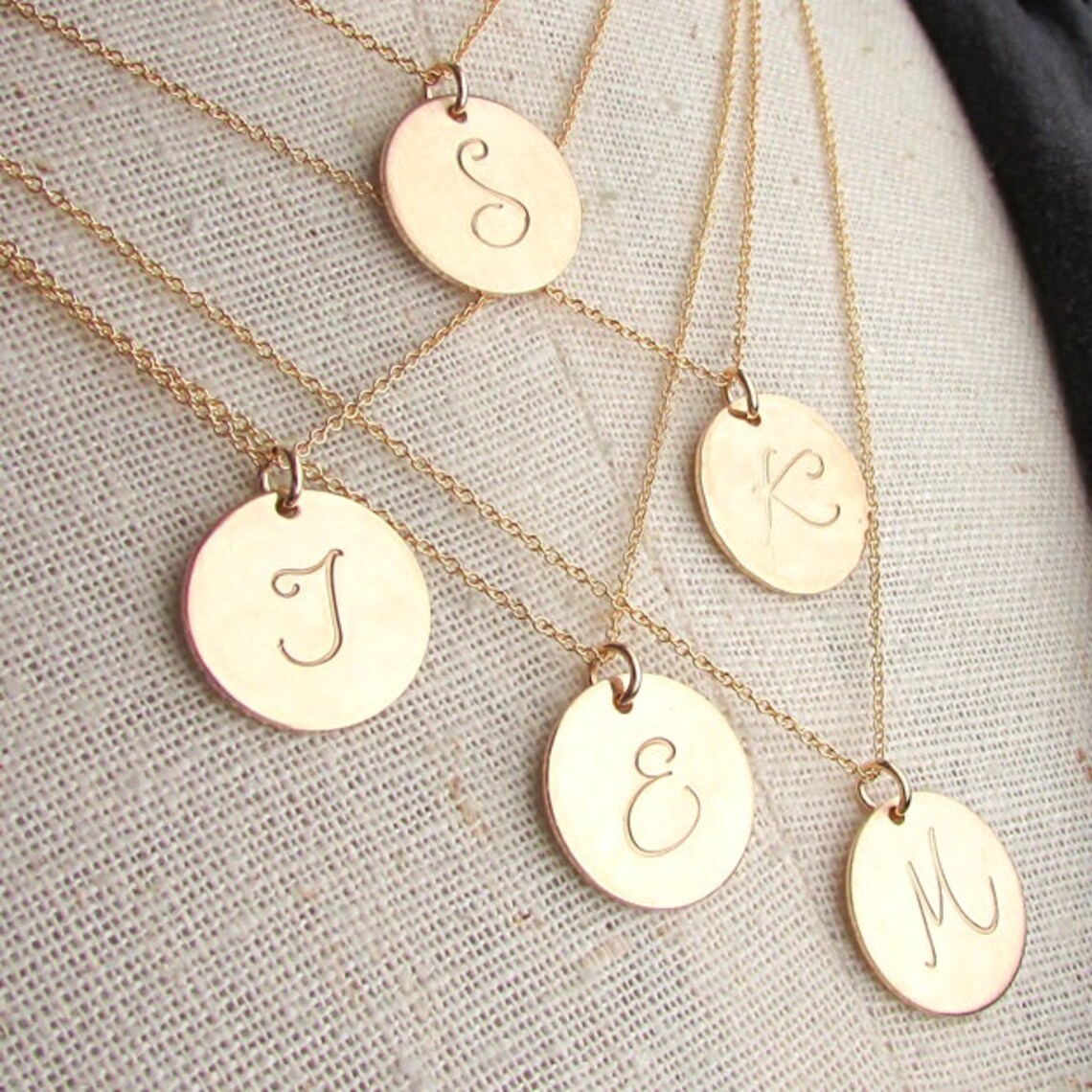 Gold Initial Charm Necklace Letter Charm Necklace 14K GF Letter gold-initial-charm-necklace-letter-charm-necklace-14k-gf-letter