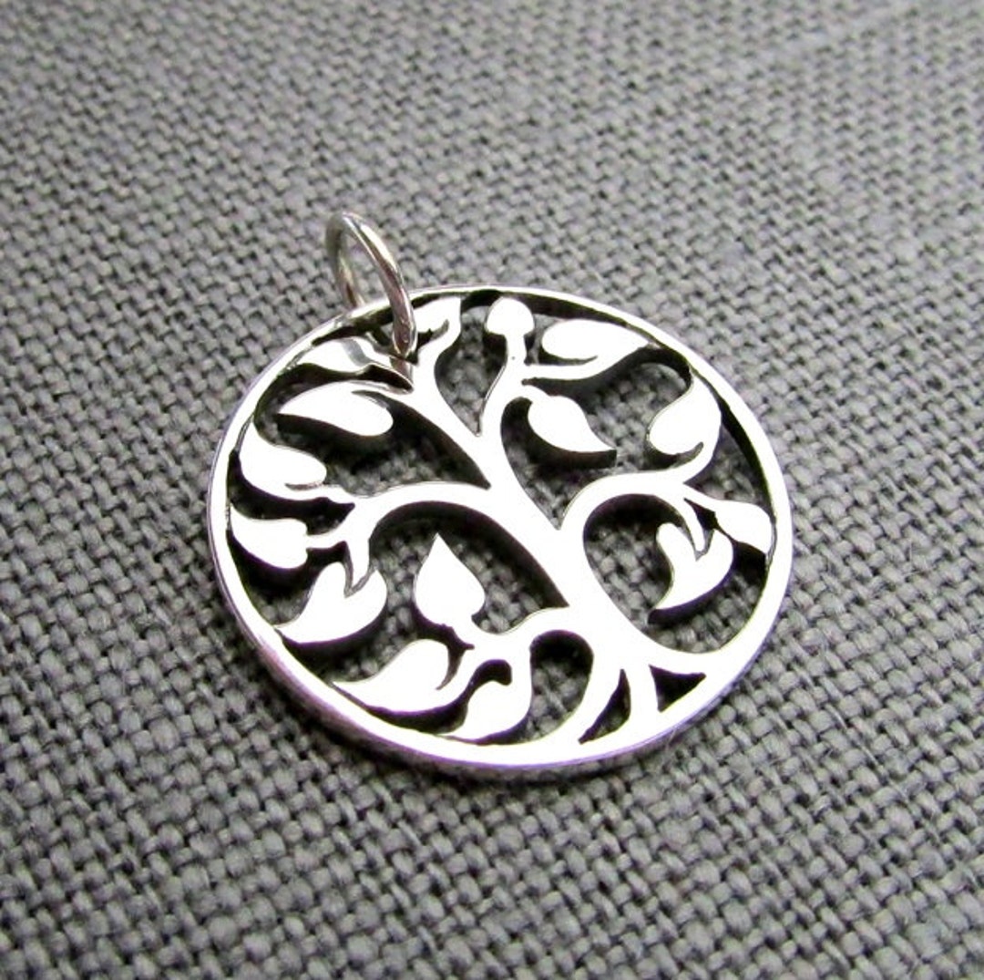 Silver Tree of Life Charm | .925 Sterling Silver Tree Charm | Pendant ...