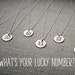 Silver Number Necklace | Jersey Number Silver Charm | Rustic Charm ...