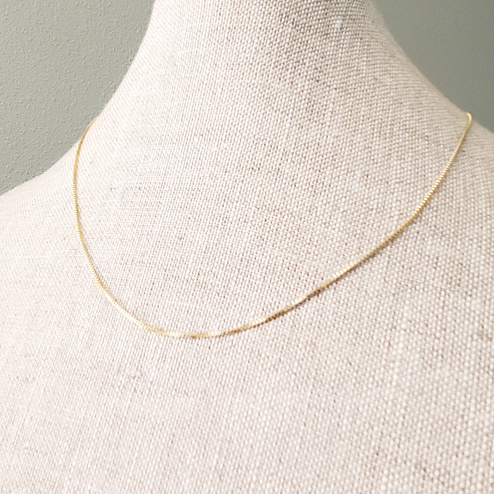 Gold Box Chain 14K Gold Filled Box Chain 1 MM 18 Inches/45 - Etsy
