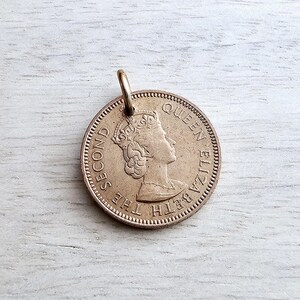 1955 Cyprus Vintage Fish Coin Charm, Add to Necklace, Bracelet, Keyring ...