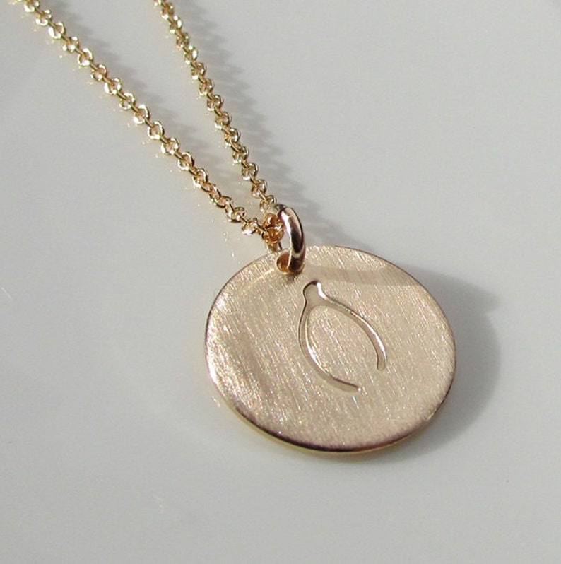 Wishbone Necklace, Wish Bone Charm Necklace, Wish Bone Charm, Sterling ...
