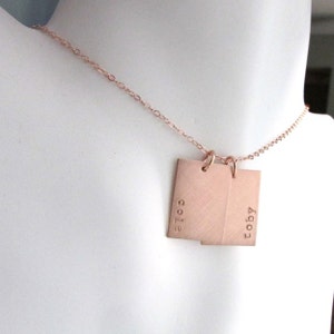 Rose Gold Tag Necklace Gold Name Tag Necklace Gold Dogtag Necklace Rose ...