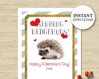 Hedgehog valentine | Etsy