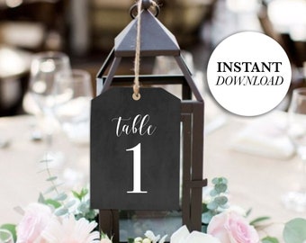 Wedding Table Tags - Etsy