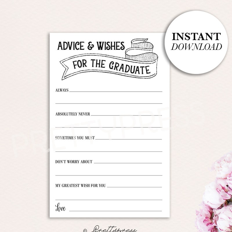 Graduation Advice Cards - Etsy