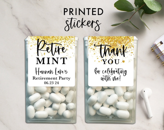 Retirement Favors, Mint Favor Labels, Mint Favor Labels, Retirement ...