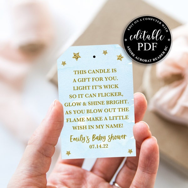 Candle Favor Tags - Etsy