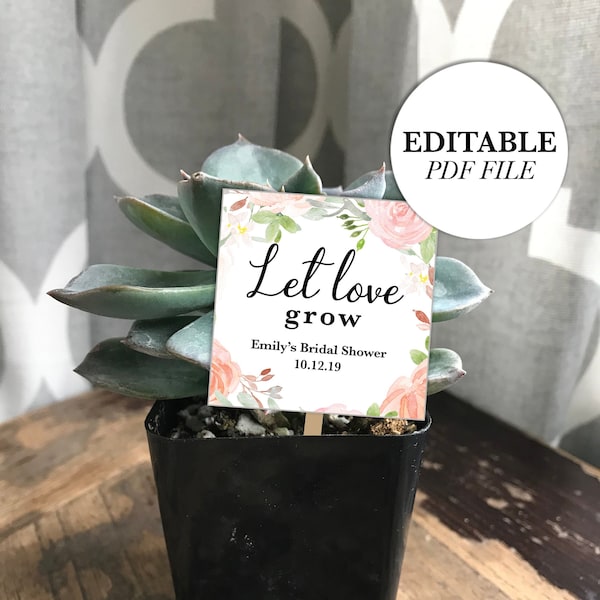 Let Love Grow Tags - Etsy