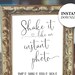 Shake It Like a INSTANT Photo SIGN, Photo Guest Book Sign Printable ...