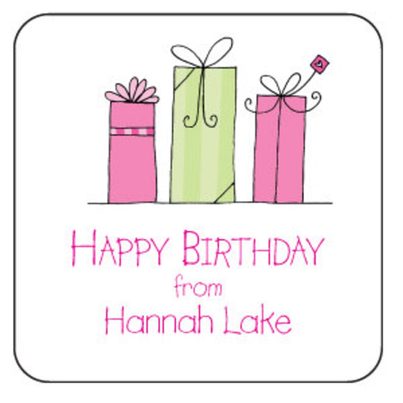 Kids Gift Label Gift Tags Birthday Stickers Personalized - Etsy