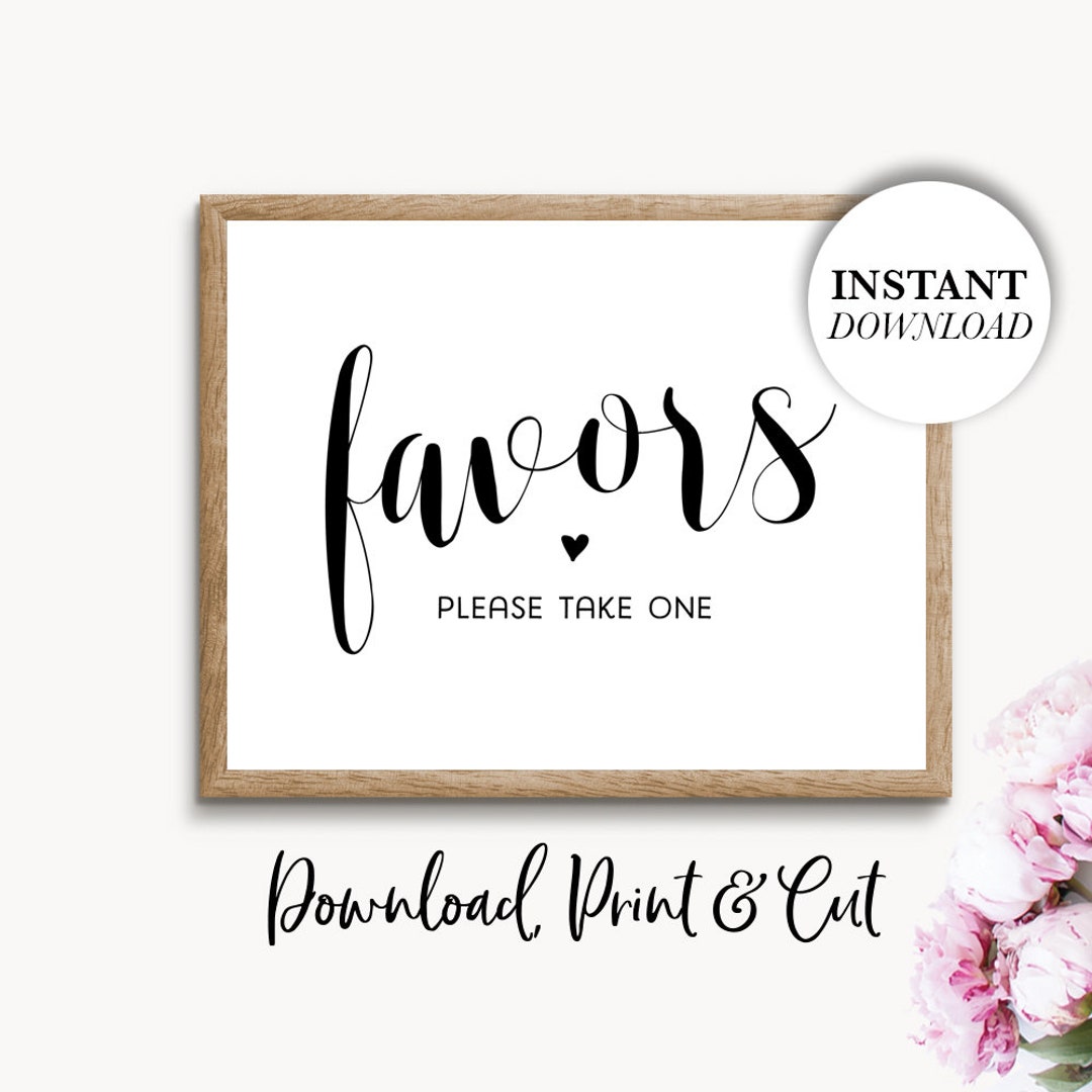 Favors Sign Printable, Favors Sign, Favors Sign Wedding, Wedding Signs ...