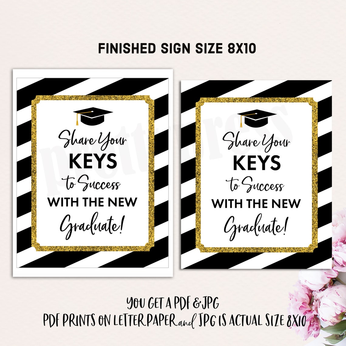 Keys to Success Graduation Party Decor Keys to Success Sign - Etsy