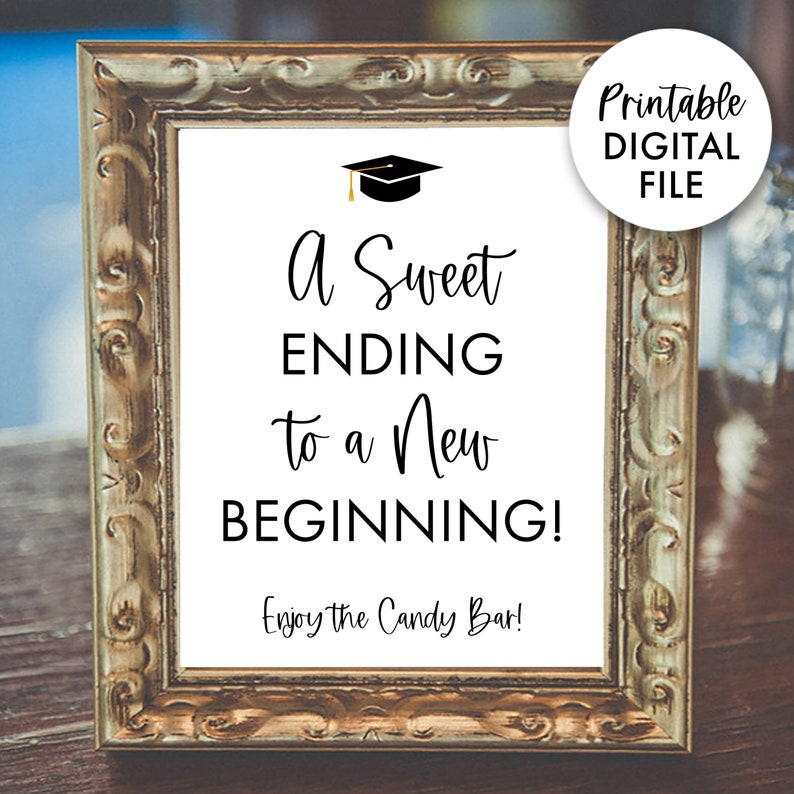 Graduation Candy Bar Signs, Graduation Party Decor, Grad Candy Bar ...