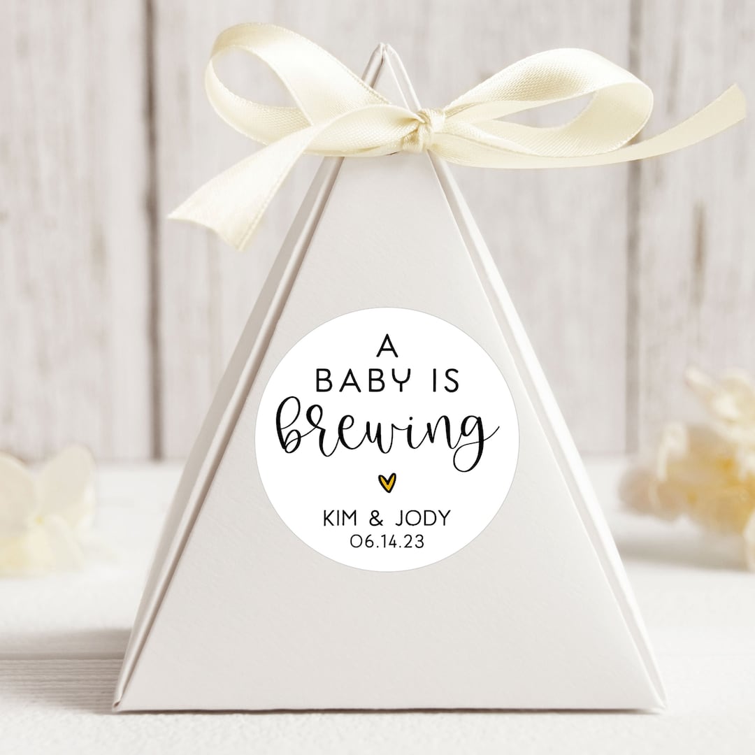 A Baby is Brewing Stickers Baby Shower Tea Sticker Baby - Etsy