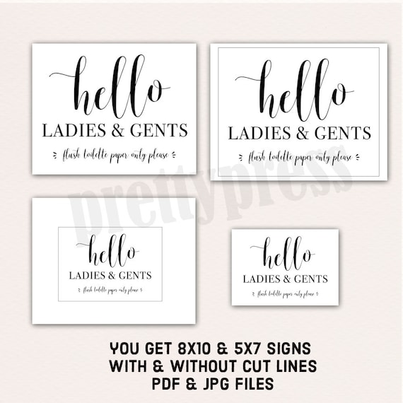 Ladies Only Bathroom Signs