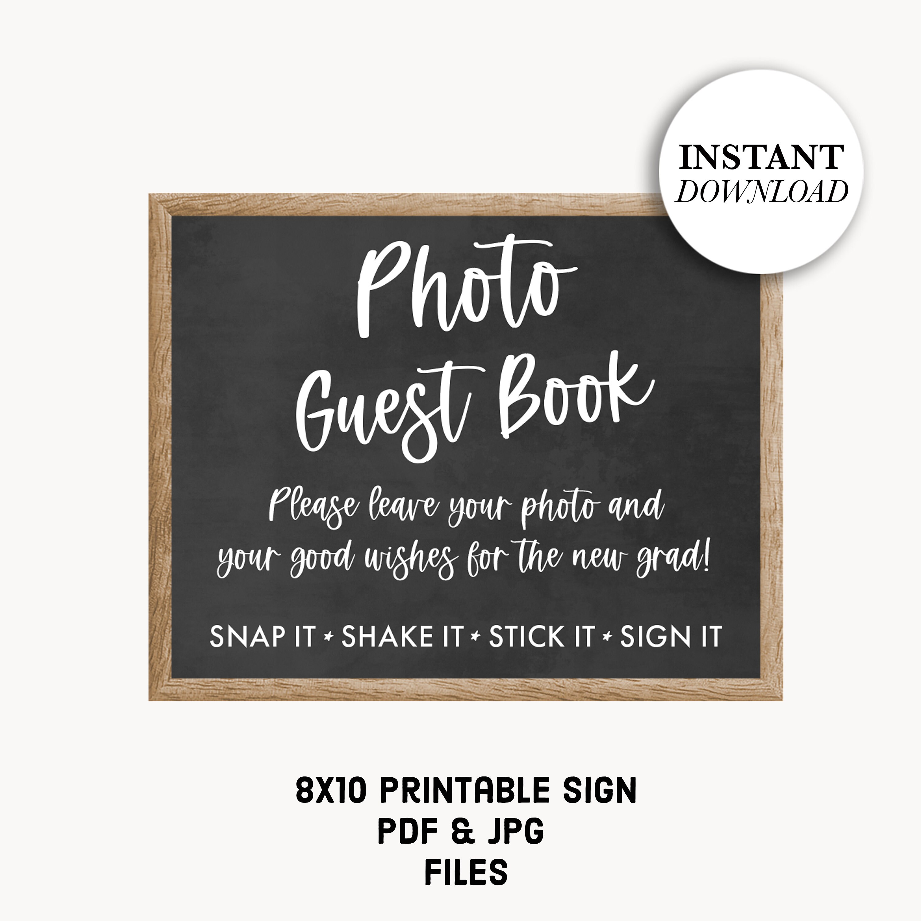 Graduation Party Guest Sign, Graduation Photo Guest Book SIGN ...