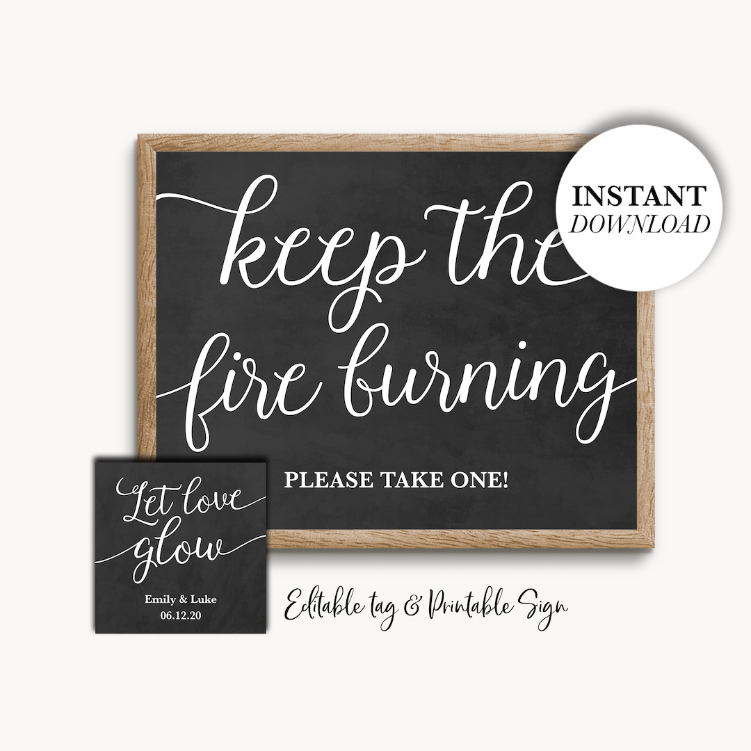 Wedding Candle Labels, Printable Sign and Wedding Favor Tags, Let Love ...